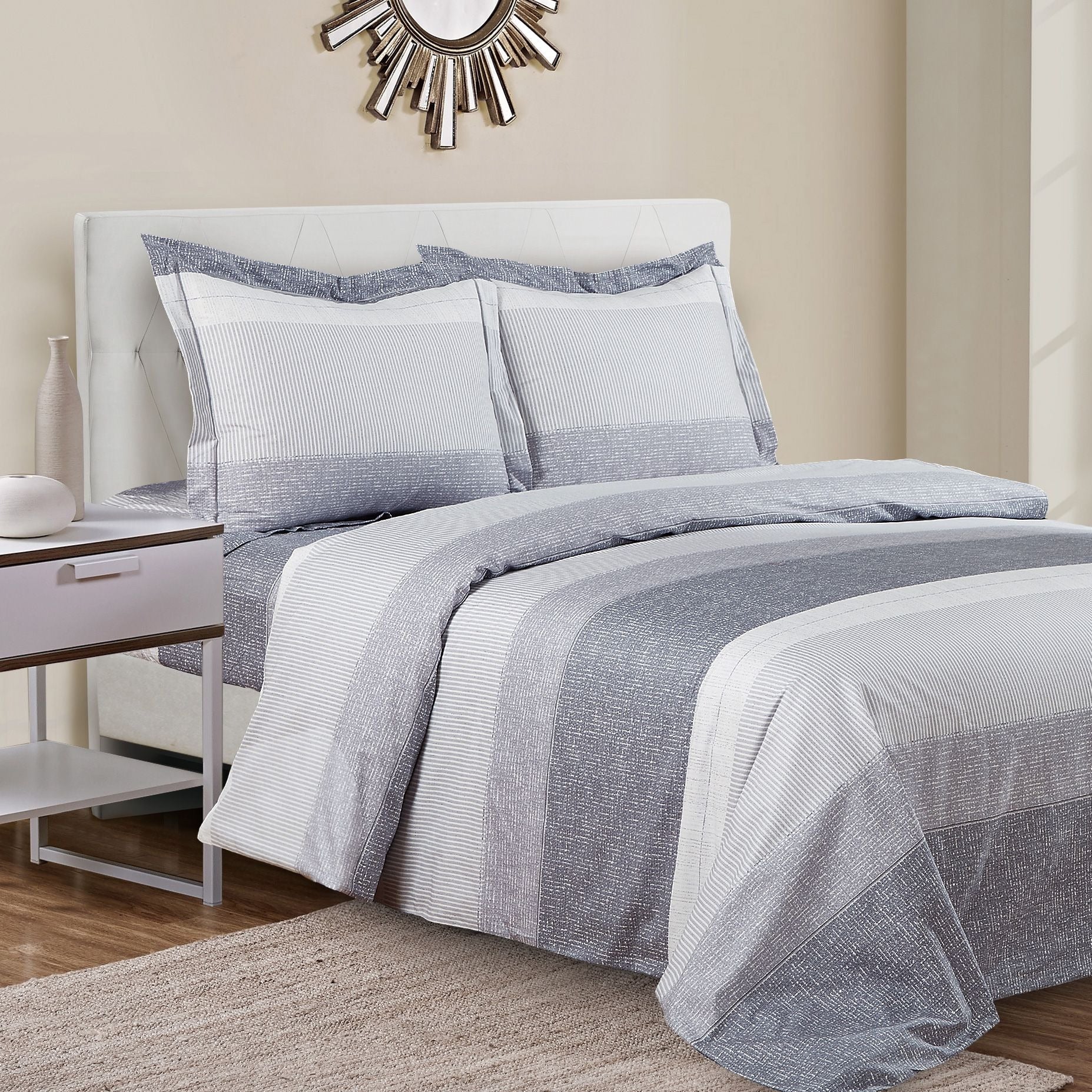 Violet Linen French Braided 6 Piece Bedding Set