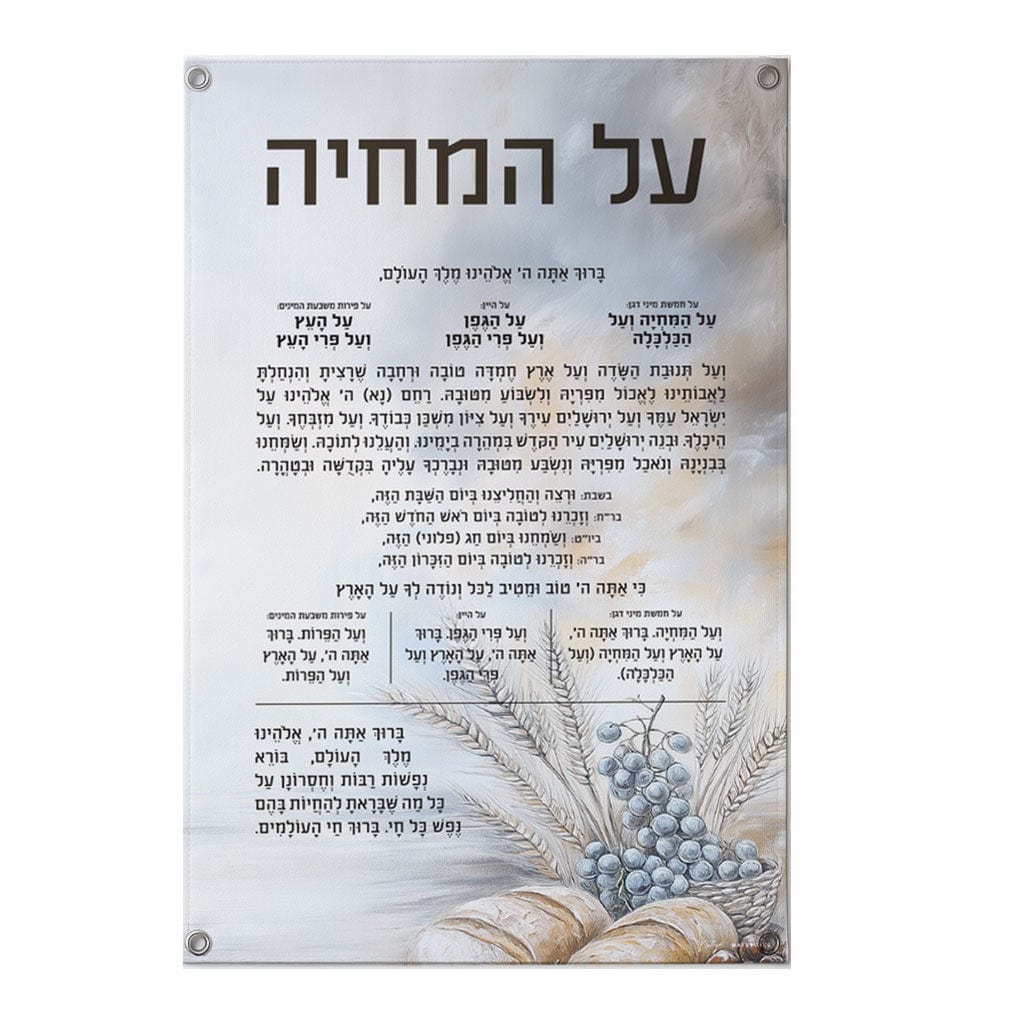 Waterdale Collection Painted by Batya Silver Al Hamichya Vinyl Sukkah ...