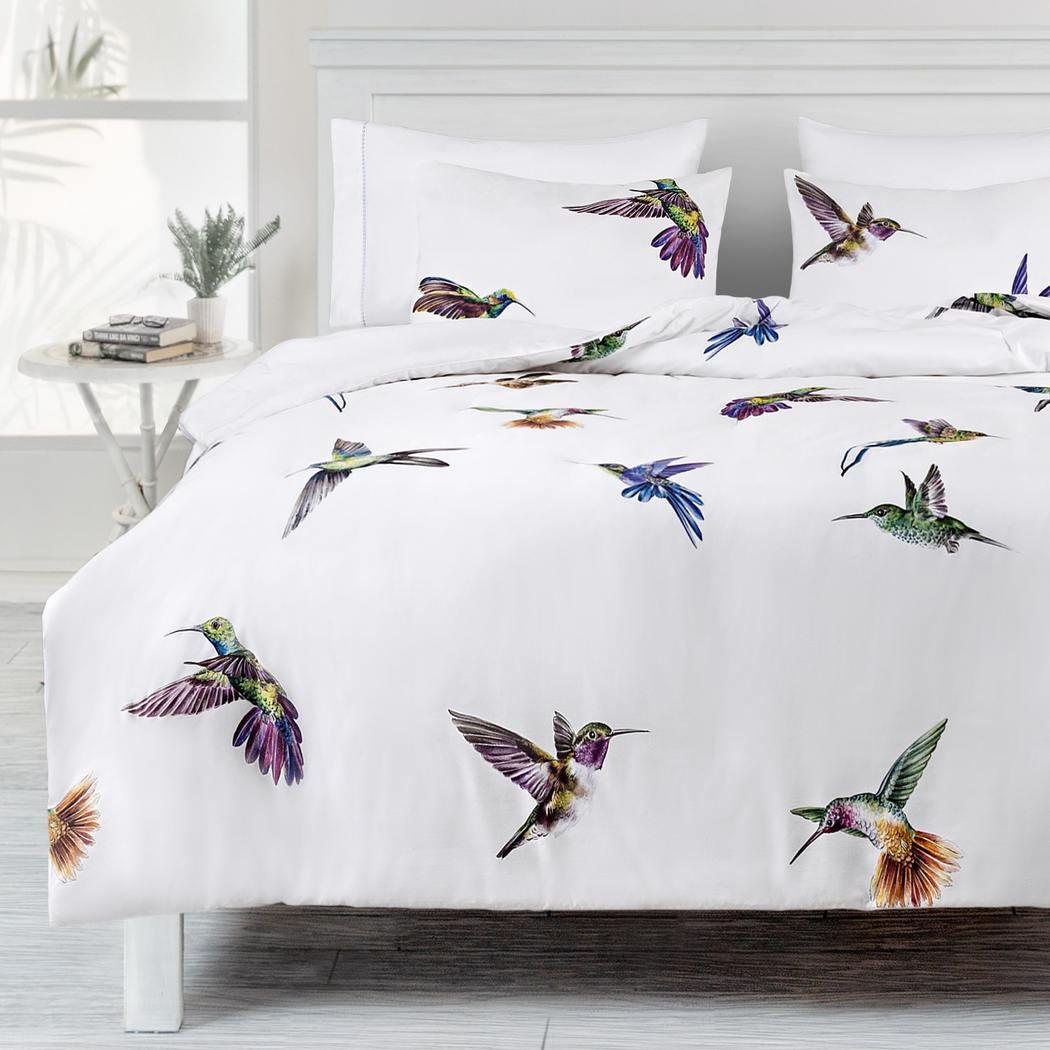 Villa Cotton Colibri Percale 4 Piece Bedding Set