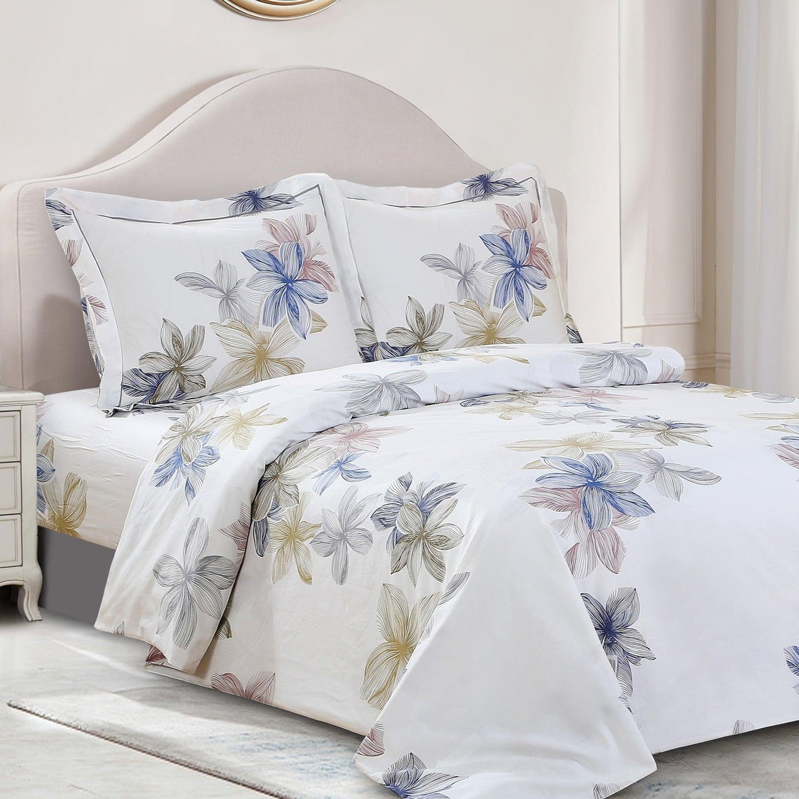 Violet Linen French Floral 6 Piece Bedding Set