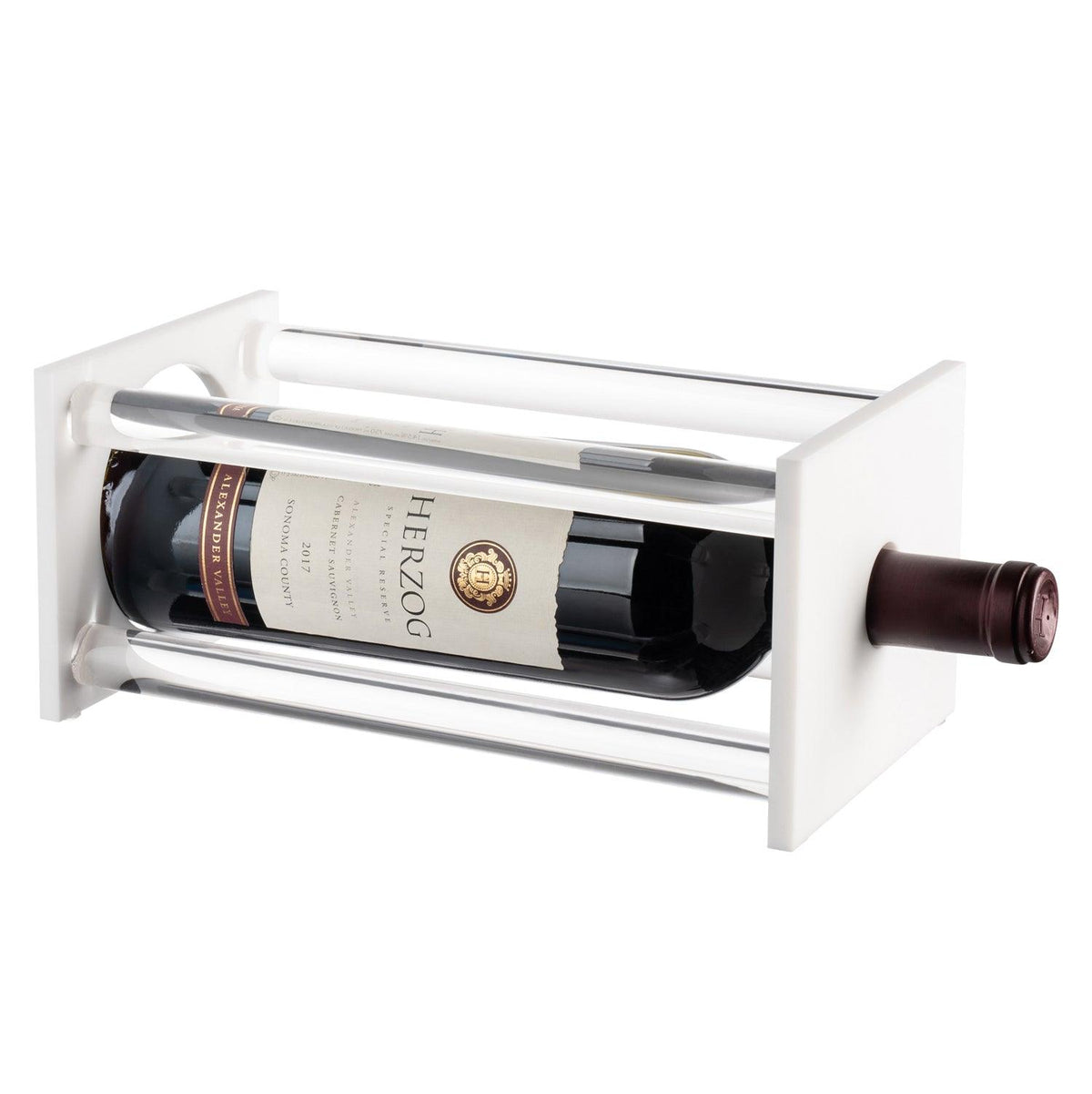 White Dowel Wine Stand